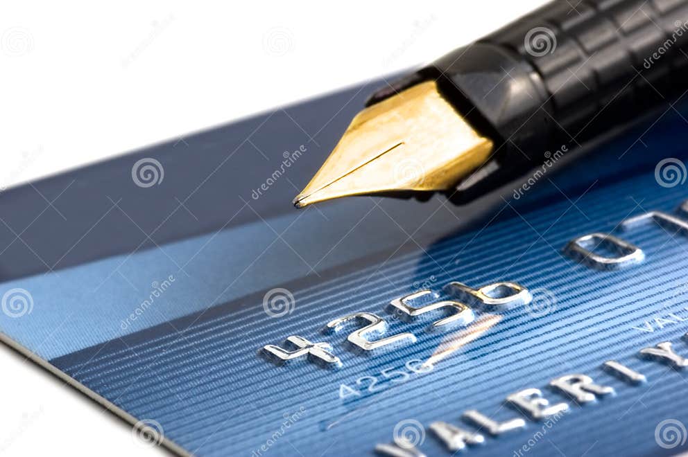 Credit card and pen stock photo. Image of close, credit - 4726236