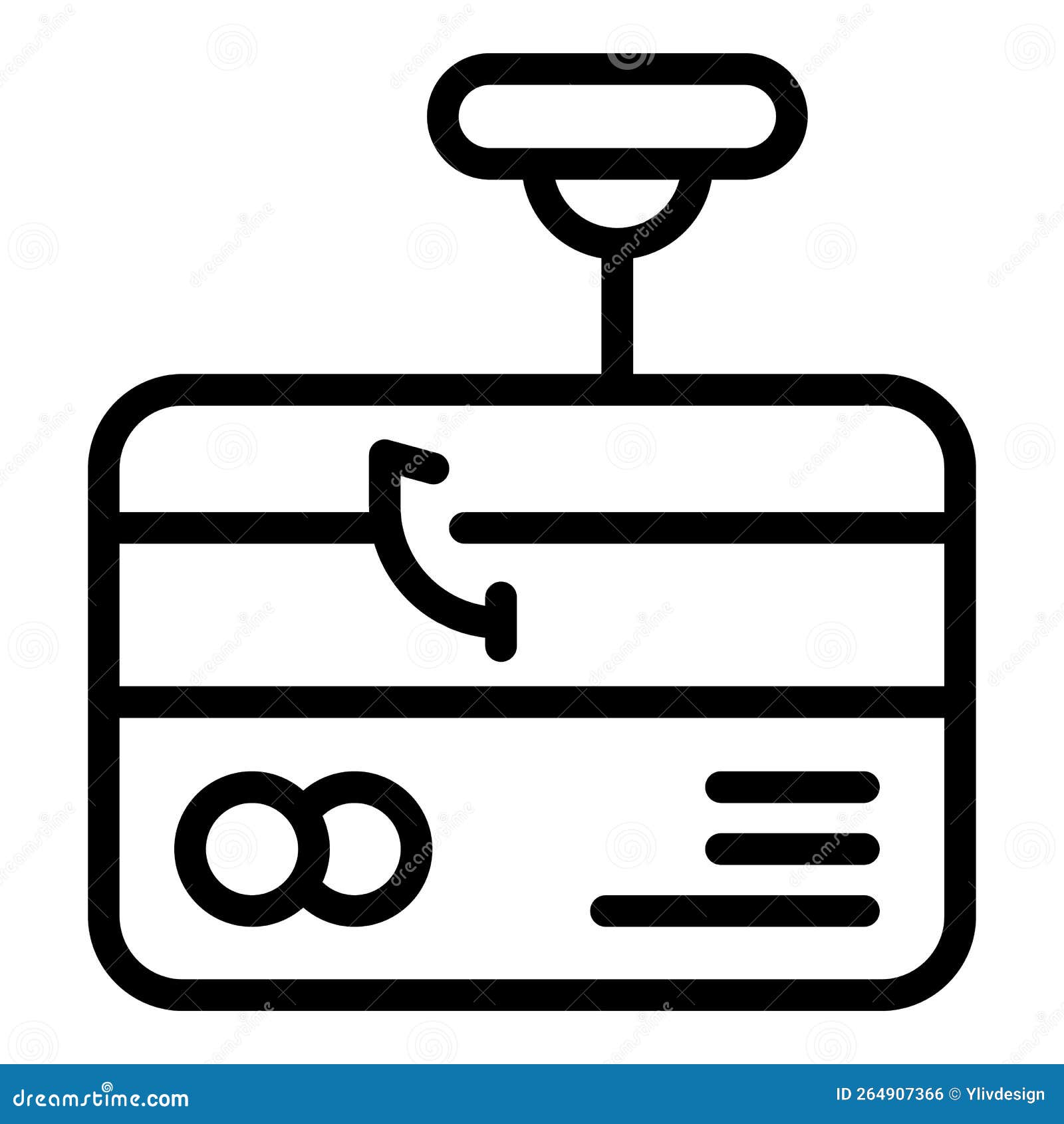 Credit Card Phishing Icon Outline Vector. Cyber Crime Stock Vector ...