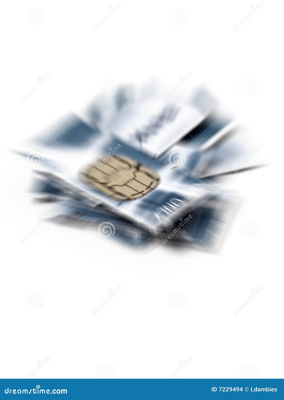 Credit Card in Pieces Radial Blur Stock Photo - Image of isolated ...
