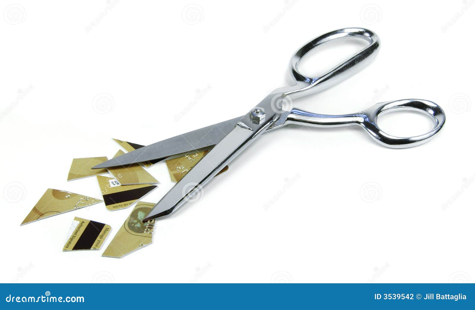 Credit Card Pieces and Scissor Stock Photo - Image of debit, scissors ...