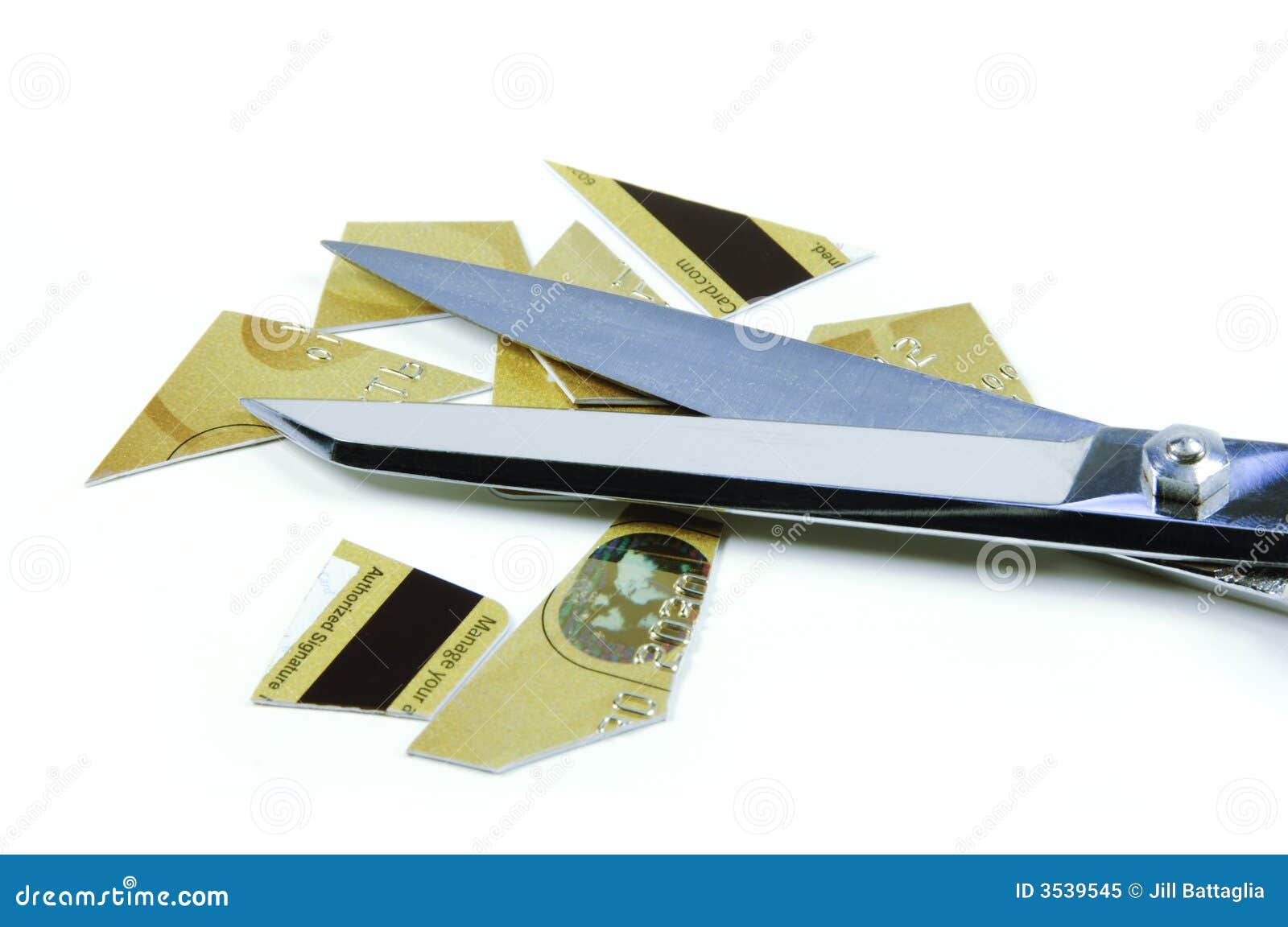 Credit Card Pieces and Scissor Stock Image - Image of credit, money ...