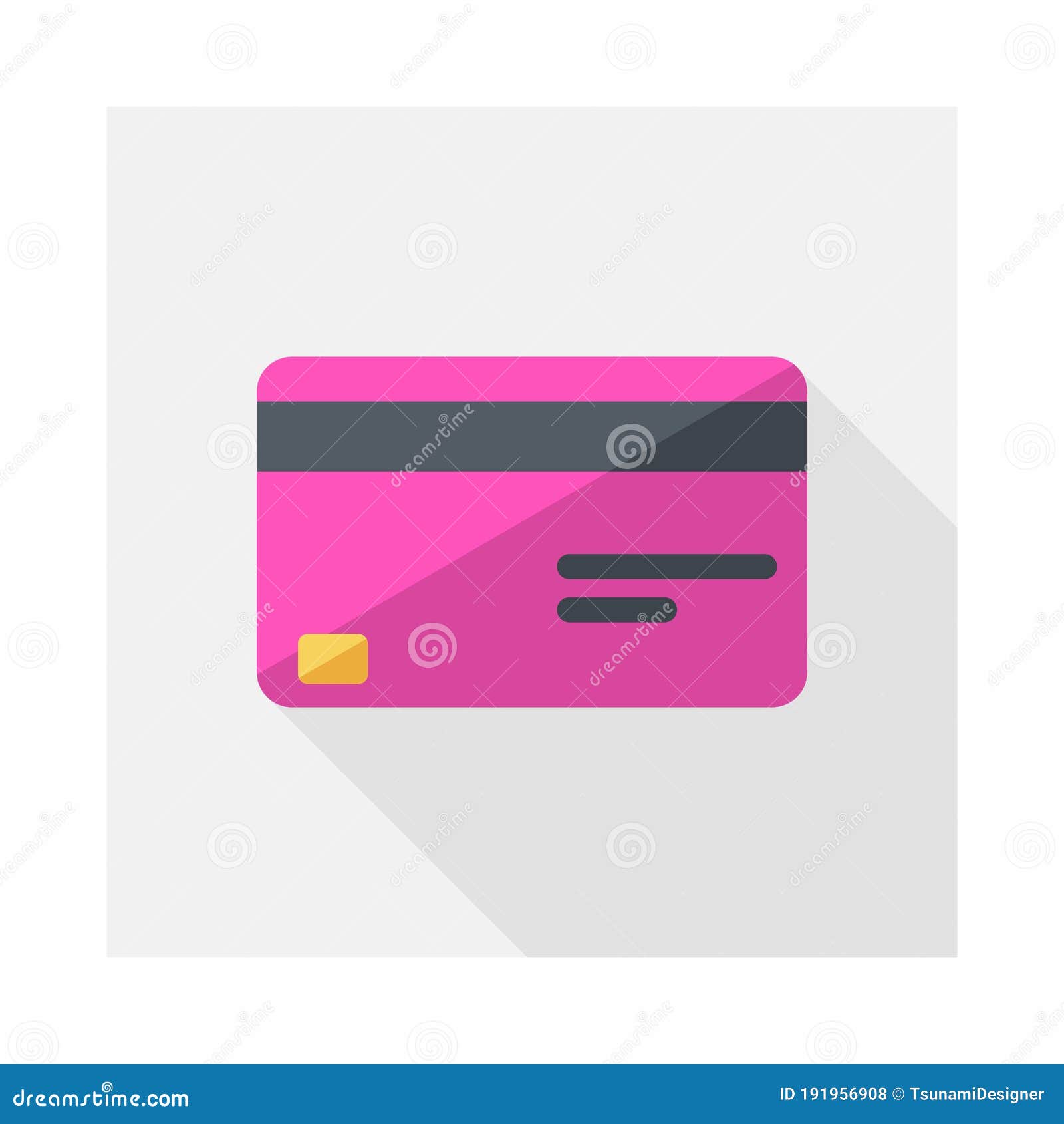 Credit Card Pink Icon Vector Isolated Stock Vector - Illustration of ...