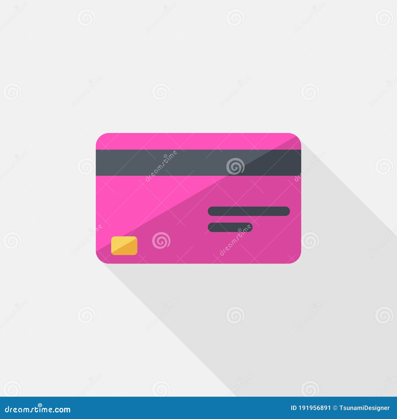 Credit Card Pink Icon Vector Isolated Stock Illustration - Illustration ...
