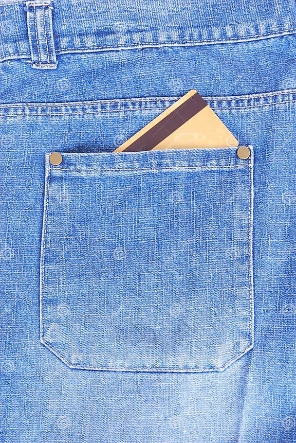Credit card in pocket stock photo. Image of jeans, payment - 15664870