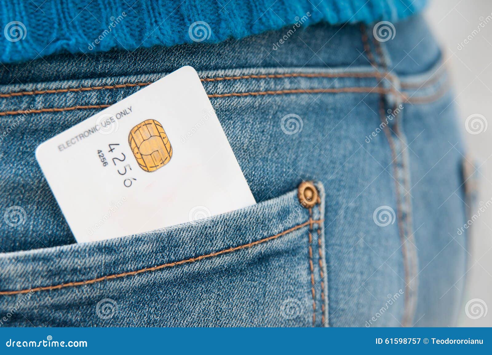 Credit card in the pocket stock image. Image of money - 61598757