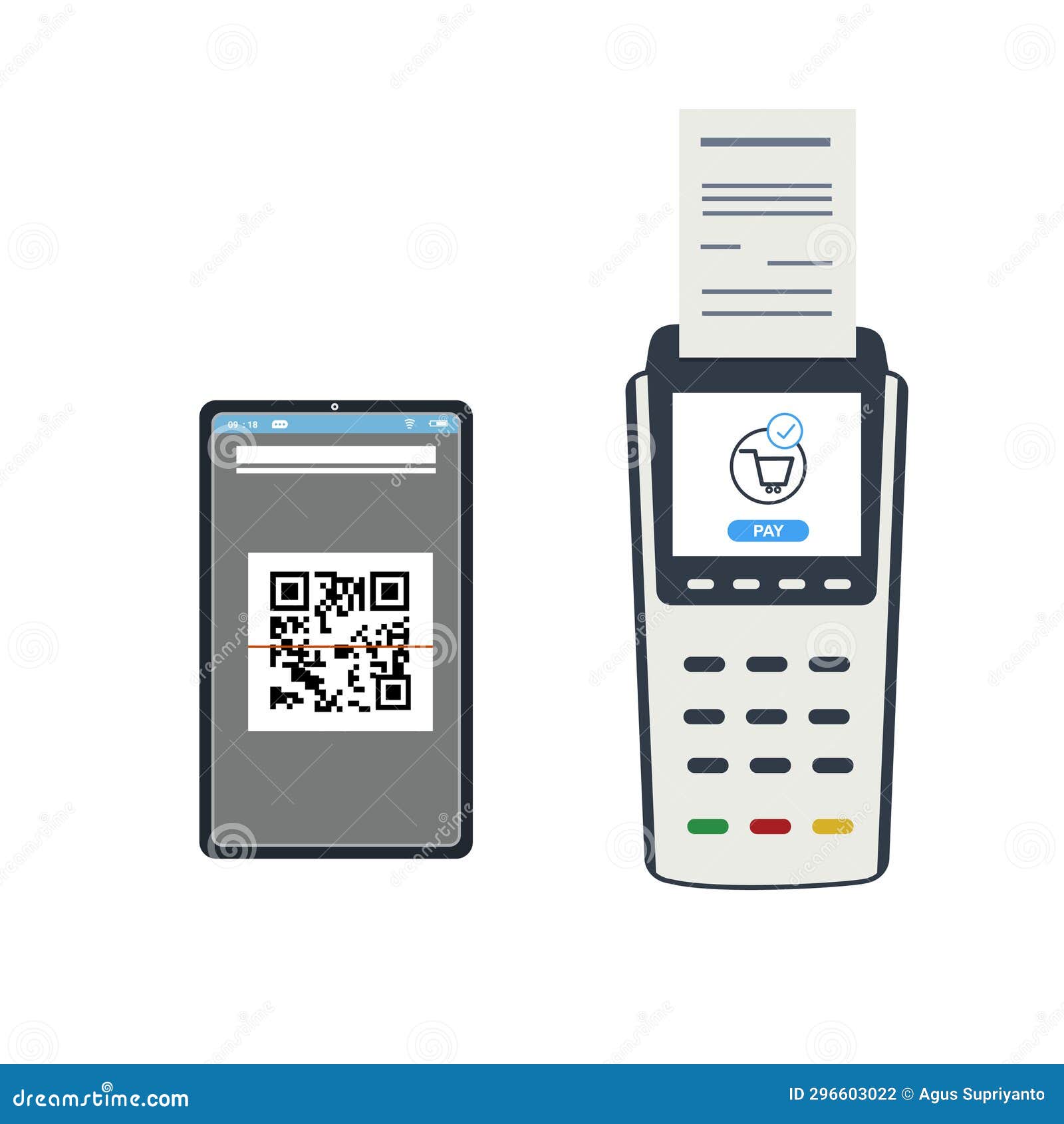 Contactless Payments With QR Code Payment Concept. Hand Holding Phone ...