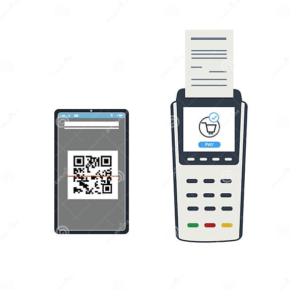 Credit Card Processing Service Accept Contactless Payments Using Terminal Machine. Stock ...