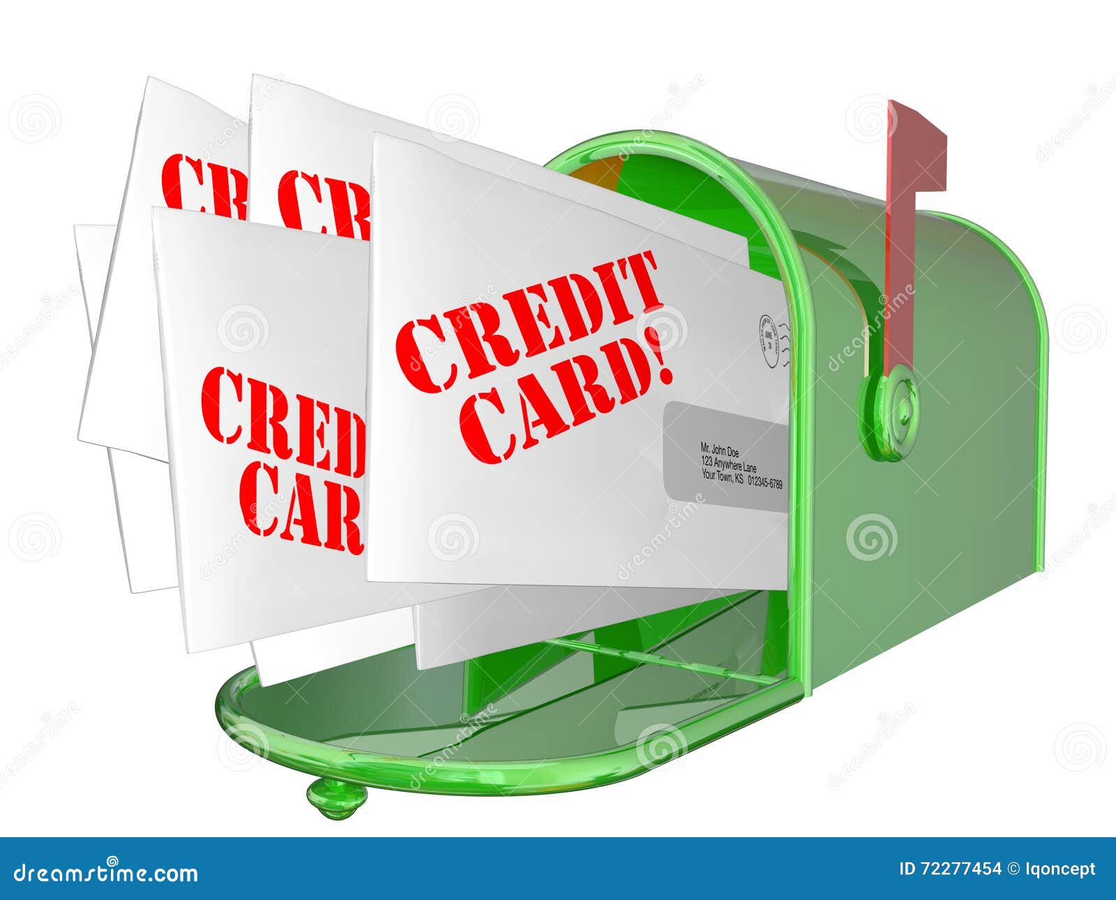Credit Card Promotion Letters Offers Mailbox Stock Illustration ...