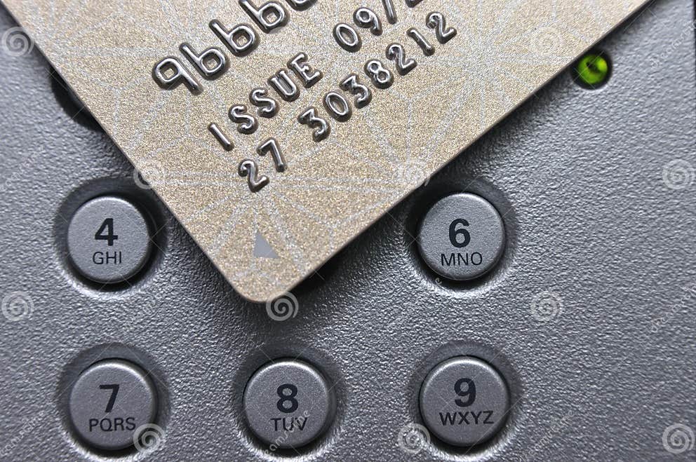 Credit Card and Push Button Stock Image - Image of business, number ...