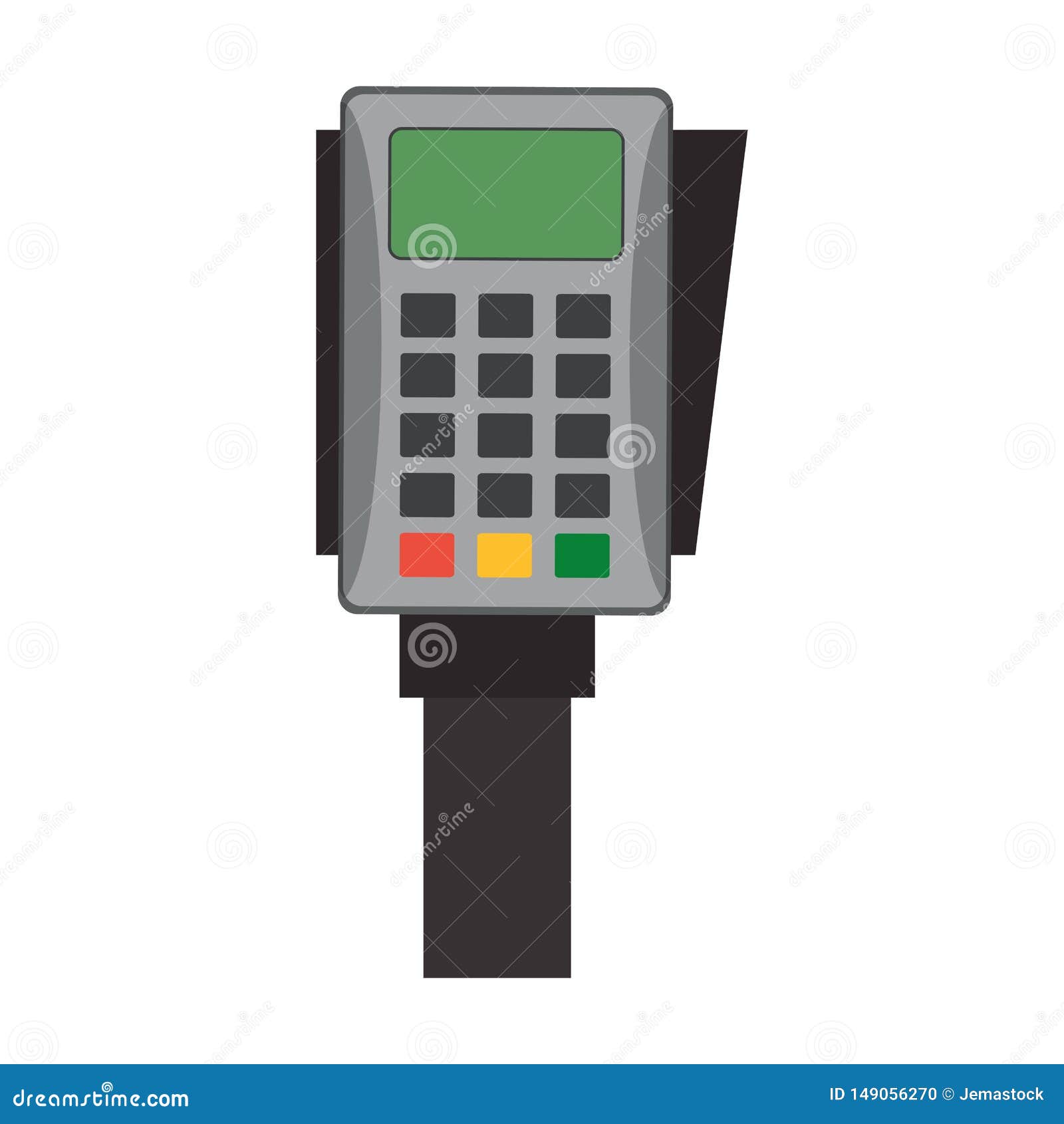 Credit Card Reader Electronic Payment Device Stock Vector ...