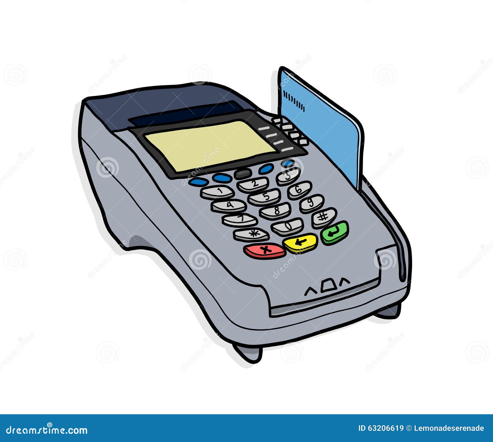Credit Card Reader stock vector. Illustration of machine - 63206619