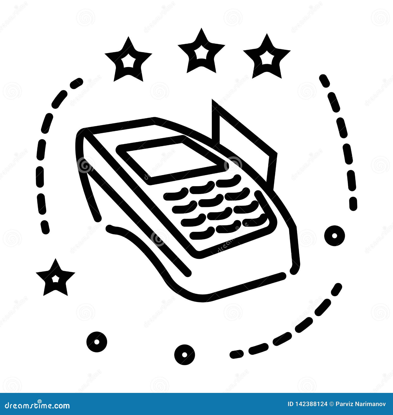 Credit card reader icon stock illustration. Illustration of editable ...