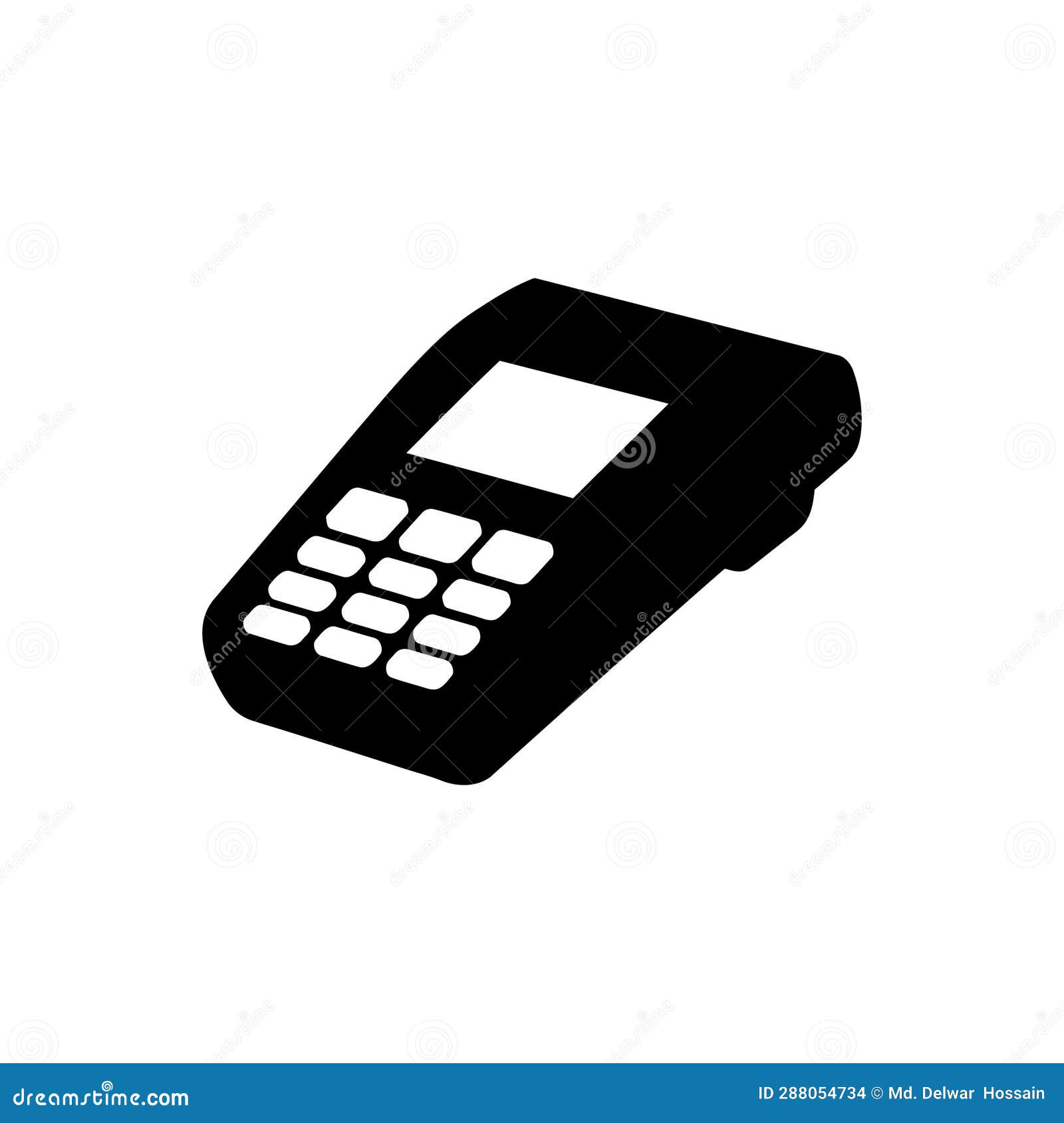 Credit card reader icon stock vector. Illustration of pointofsale ...