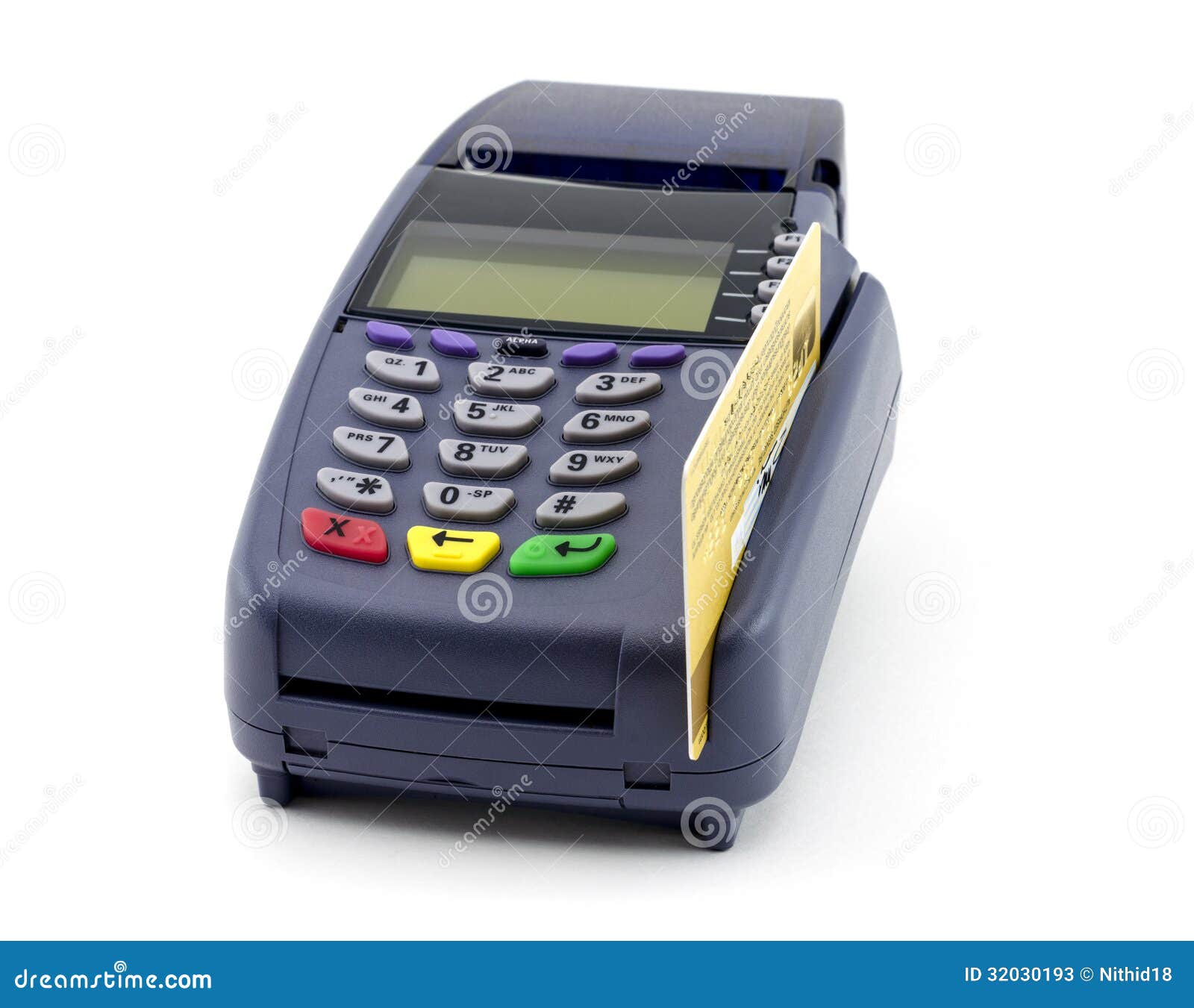 Credit card reader stock image. Image of isolated, client - 32030193