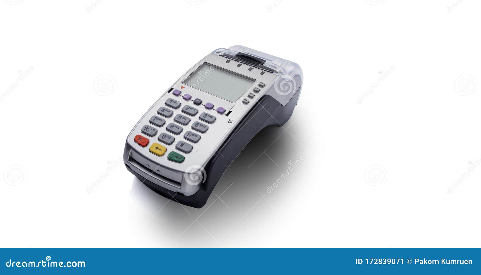 Credit Card Reader Isolated on White Stock Image - Image of background ...