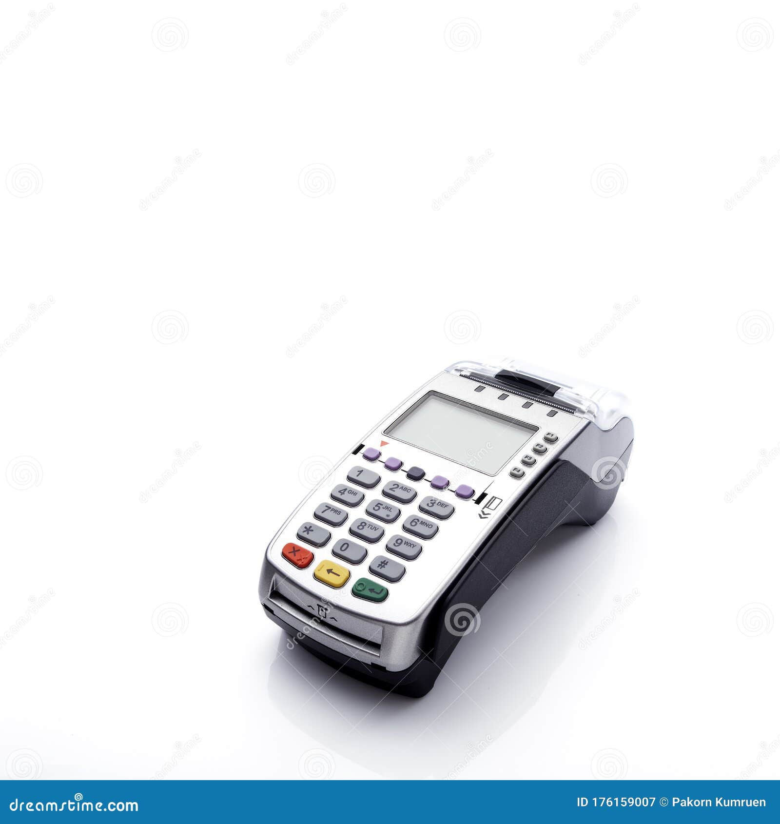 Credit Card Reader Isolated on White Stock Image - Image of commercial ...