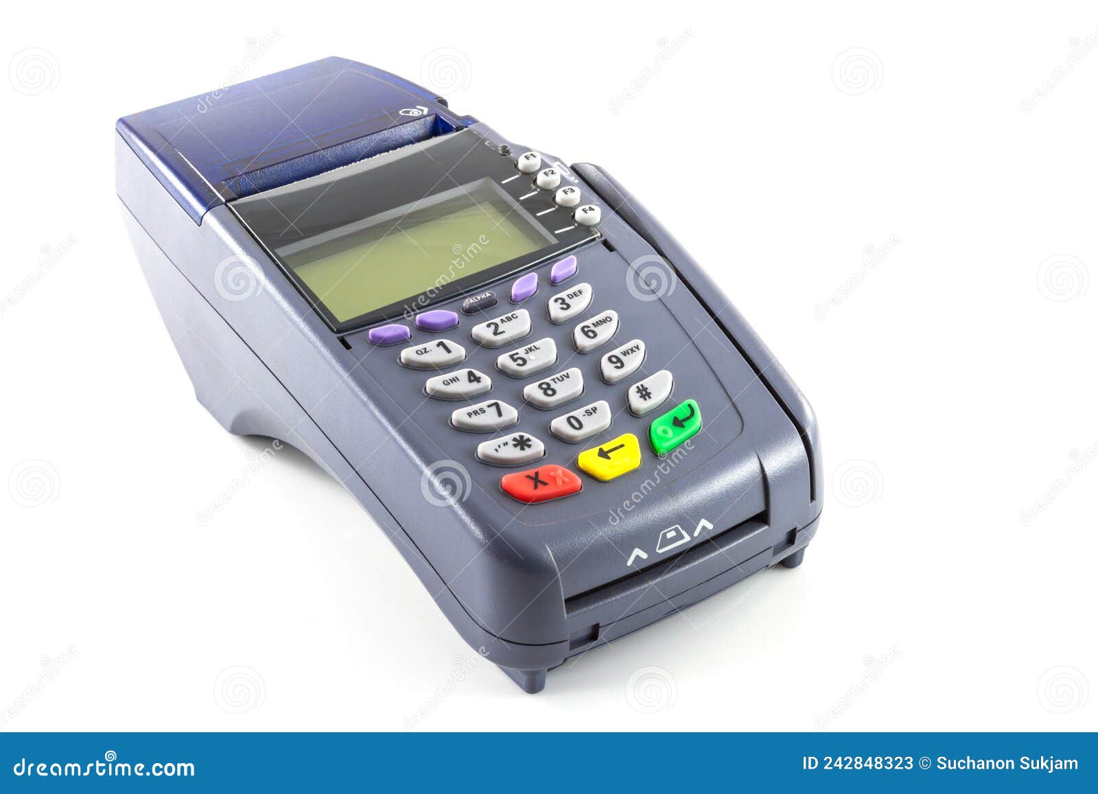 Credit card reader machine stock image. Image of credit - 242848323