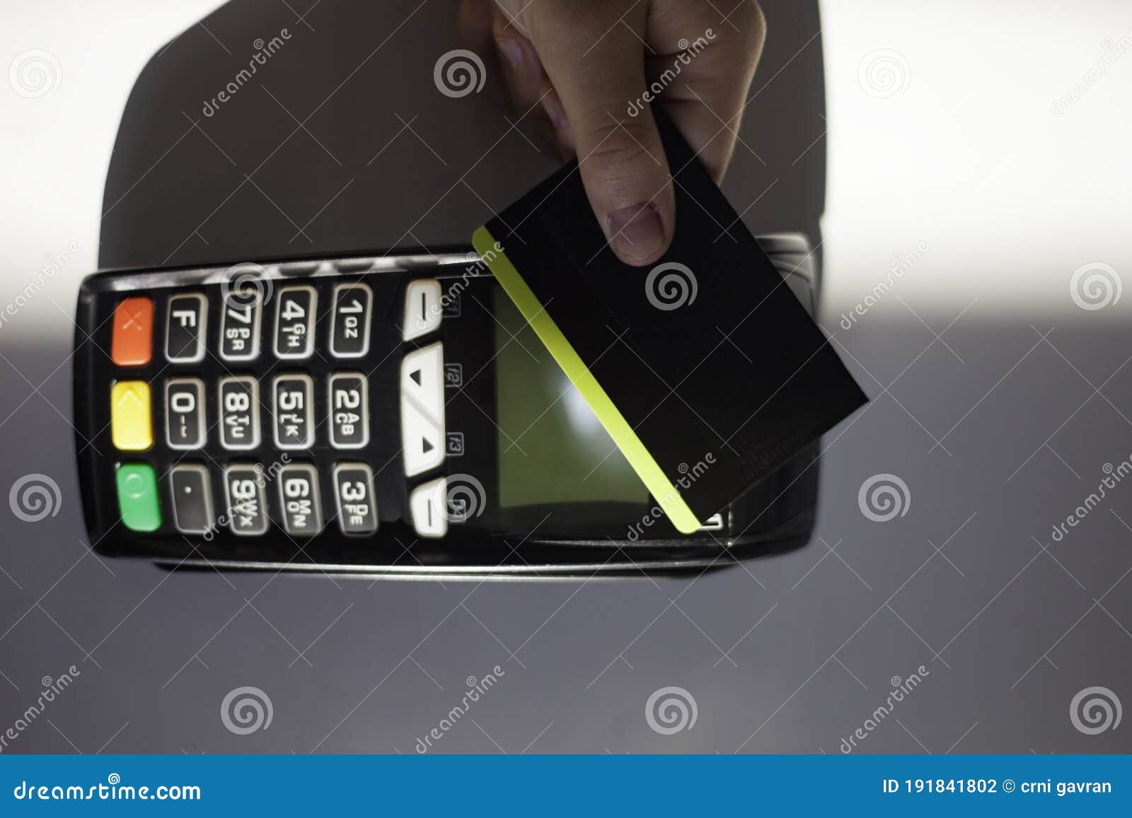 Credit Card Reader. Safe Payment without the Touch of Money Stock Photo ...