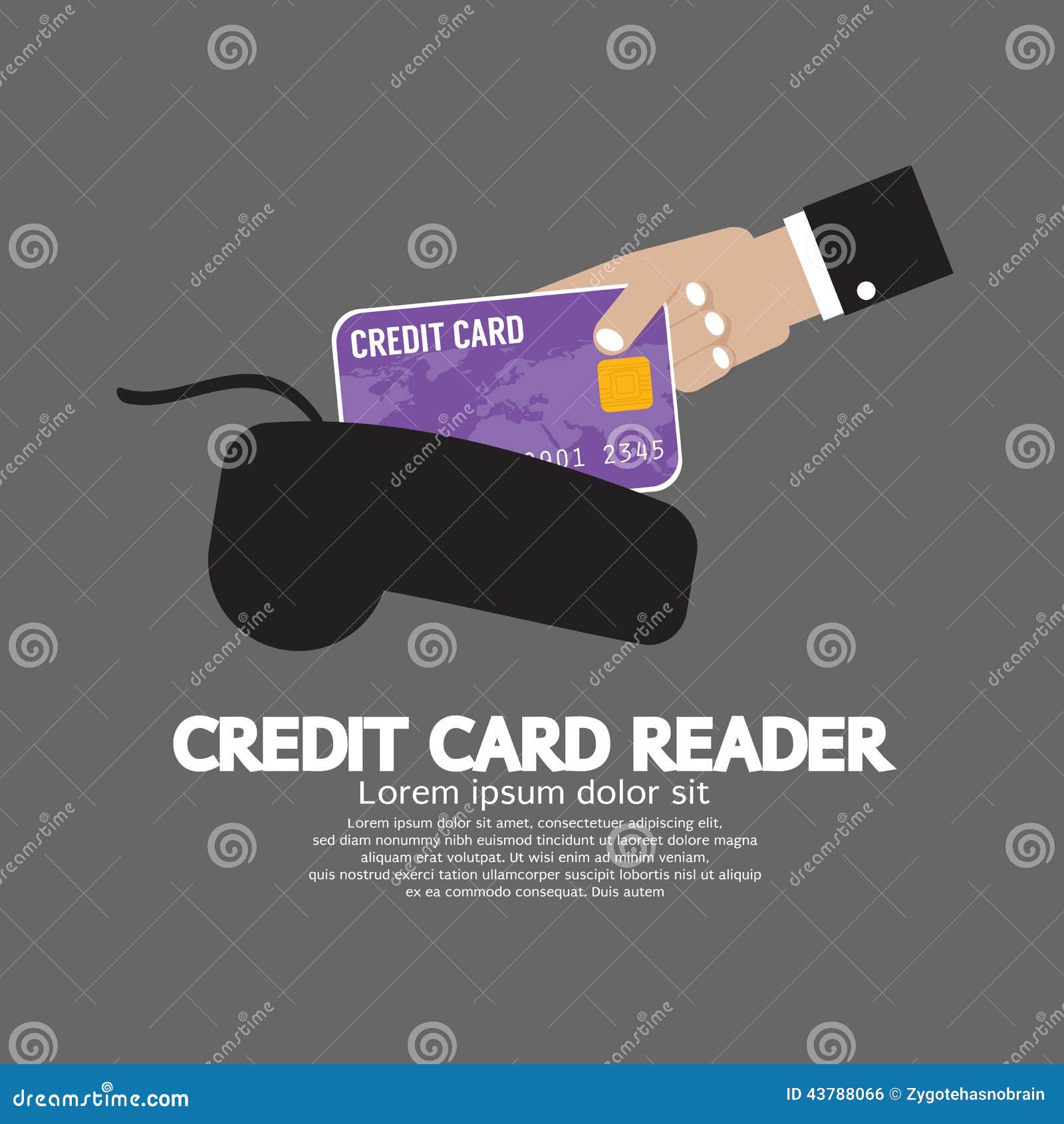 Credit Card Reader stock vector. Illustration of money - 43788066
