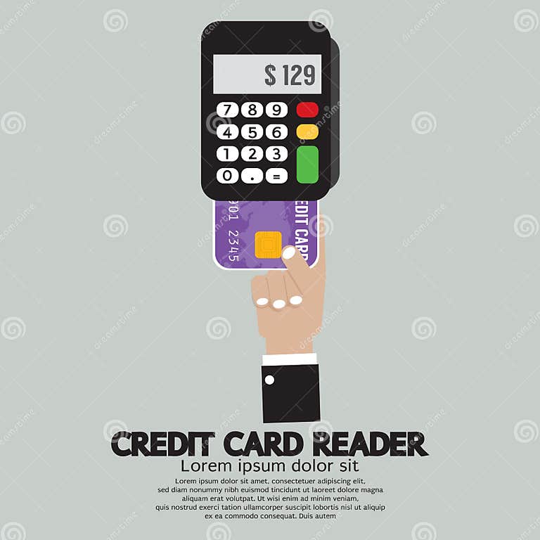 Credit Card Reader stock vector. Illustration of sell - 43788128