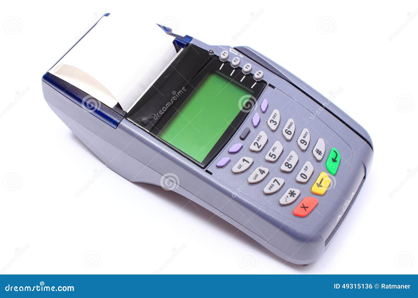 Credit Card Reader on White Background Stock Photo - Image of banking ...