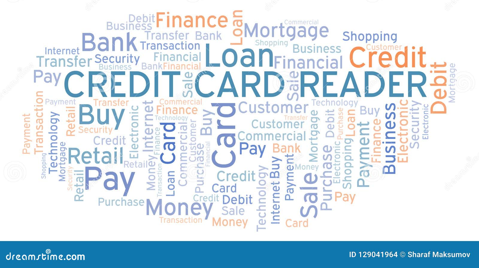 Credit Card Reader Word Cloud. Stock Illustration - Illustration of ...