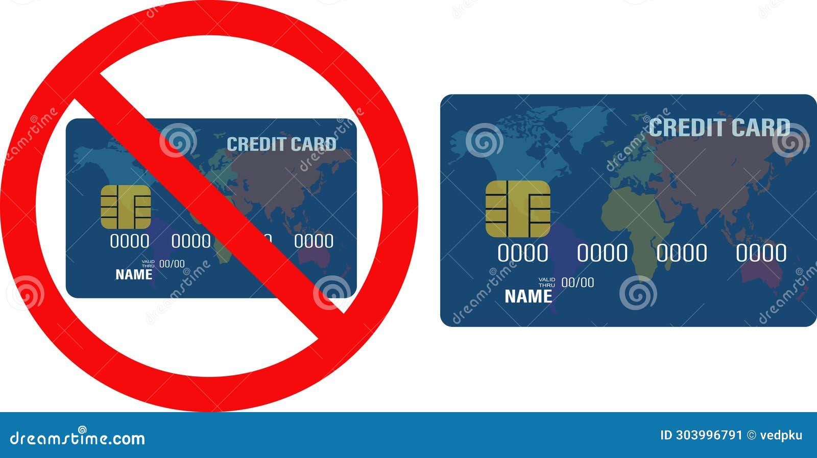 Credit Card Sample, No Credit Card Sign, Credit Card Not Accepted Stock ...