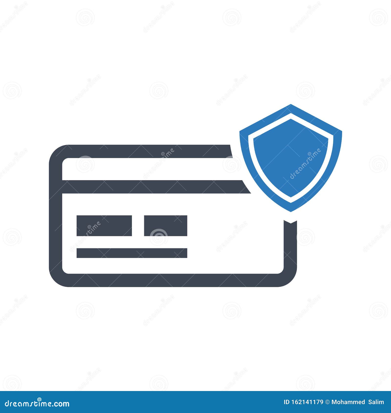 Credit Card Security, Protection Icon Stock Vector - Illustration of ...