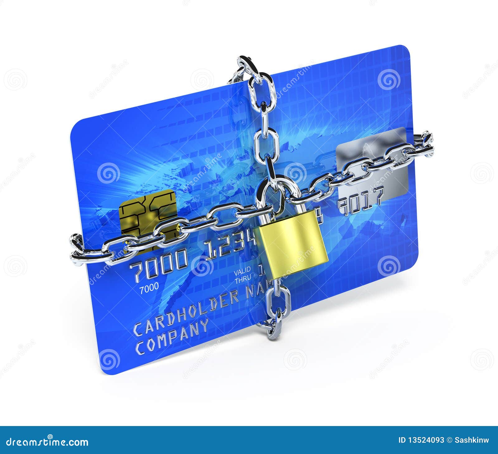 Credit card security stock illustration. Illustration of clampdown ...