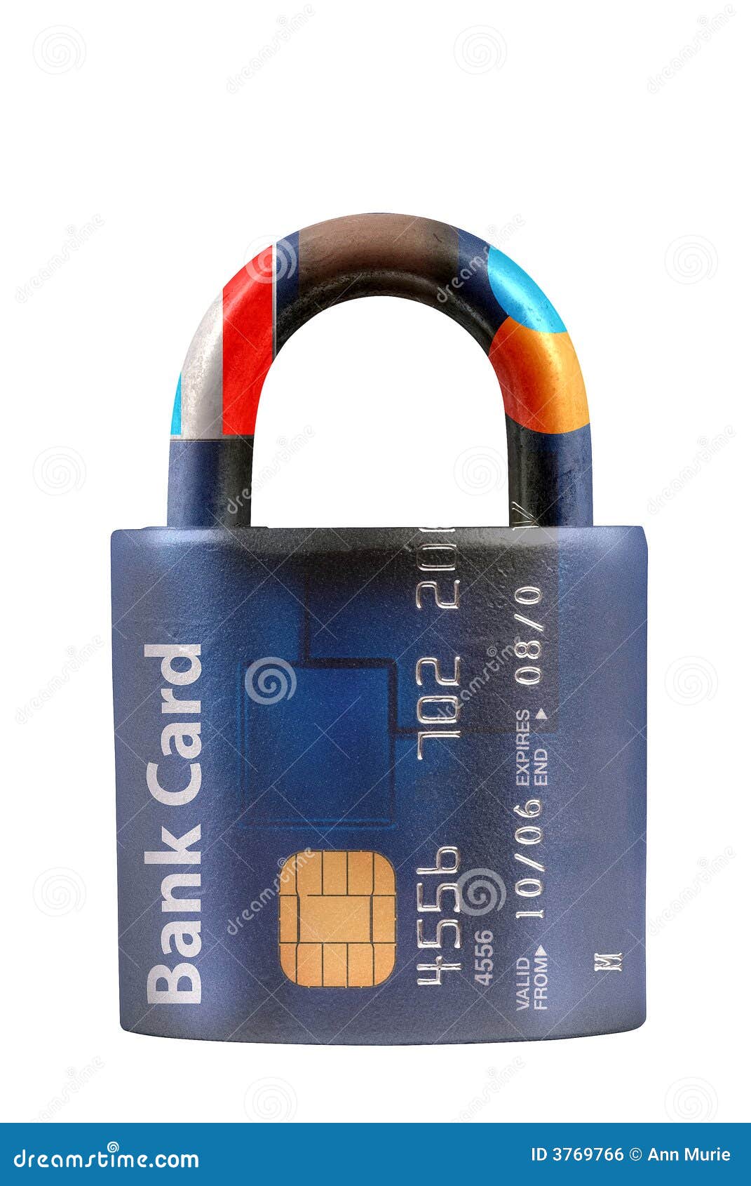 Credit Card Security stock photo. Image of padlock, refused - 3769766