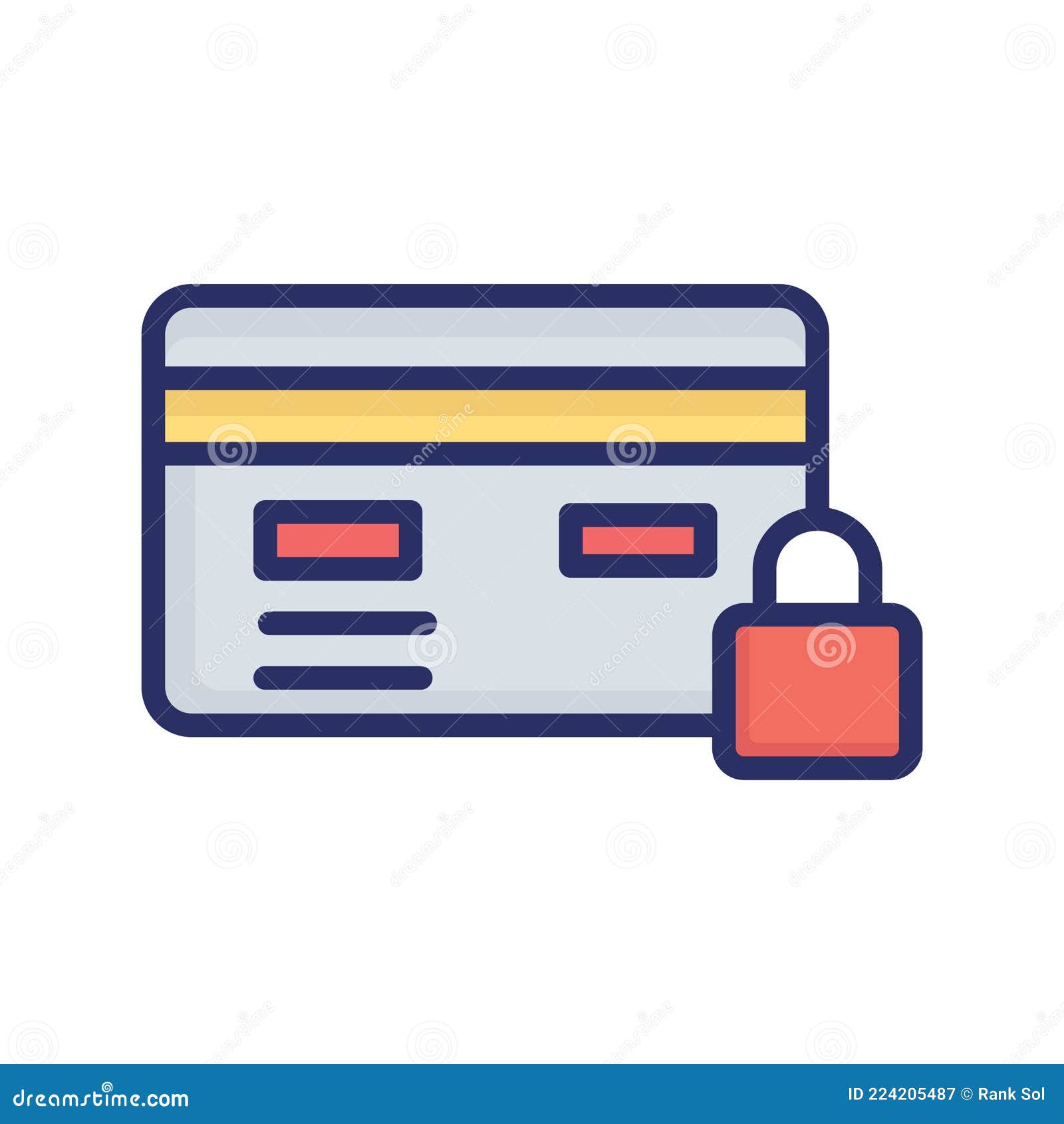 Credit Card Security Icon Which Can Easily Modify or Edit Stock Vector ...