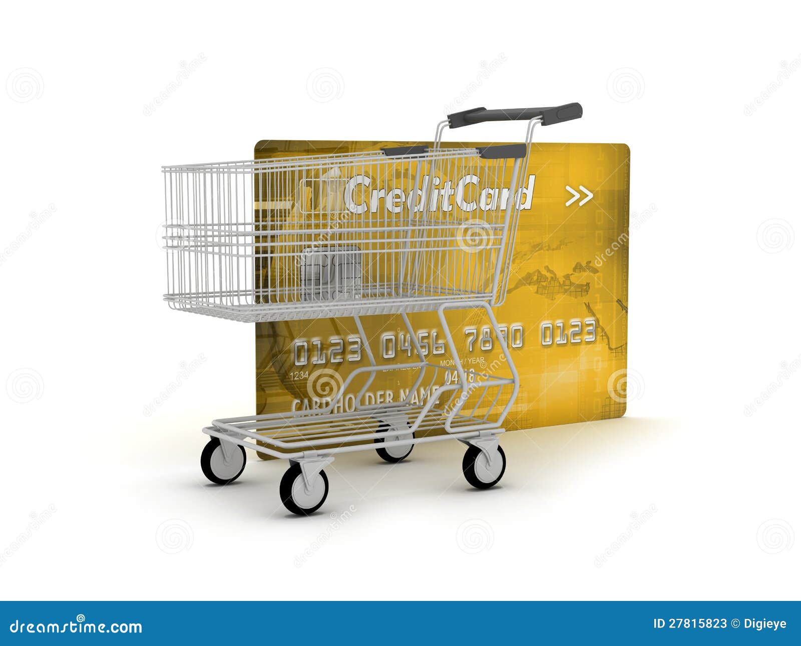 Credit Card and Shopping Cart Stock Image - Image of payment, card ...