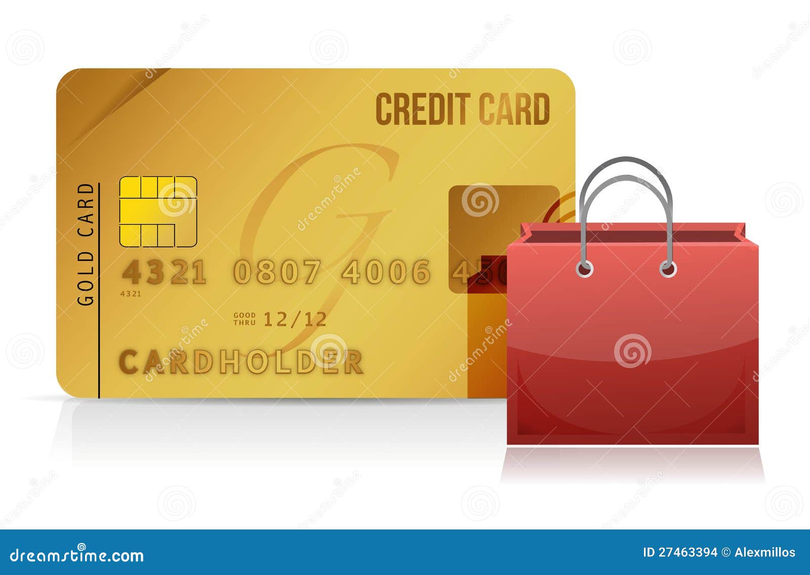 Credit Card Shopping Concept Stock Illustration - Illustration of ...
