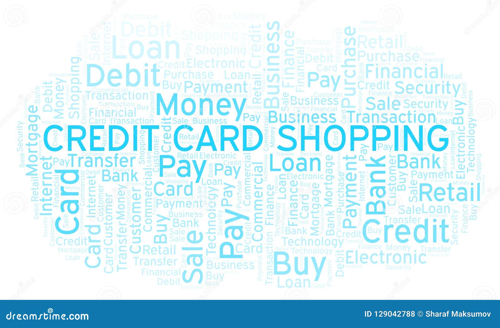 Credit Card Shopping Word Cloud. Stock Illustration - Illustration of ...