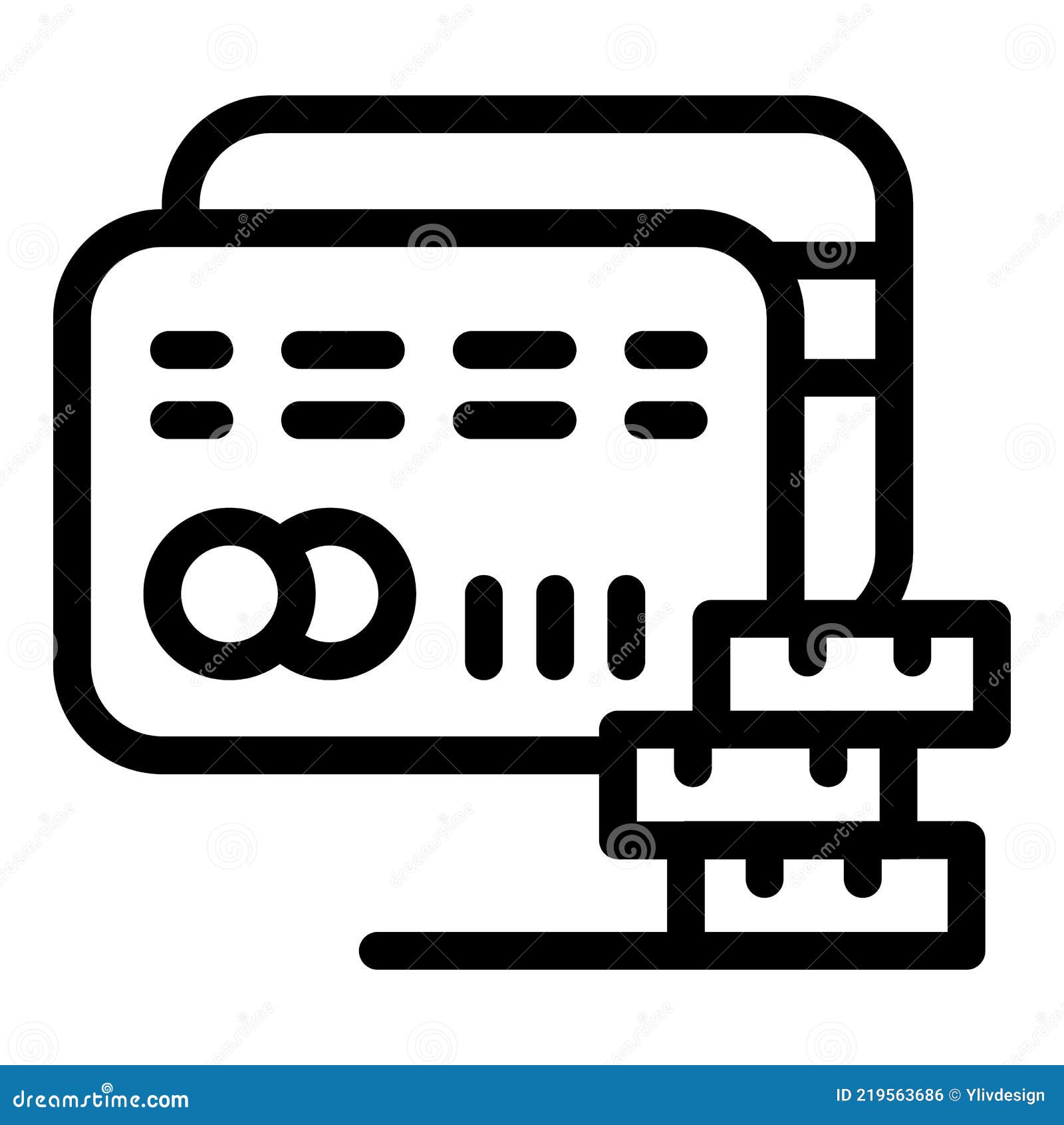 Credit Card Support Icon, Outline Style Stock Vector - Illustration of ...