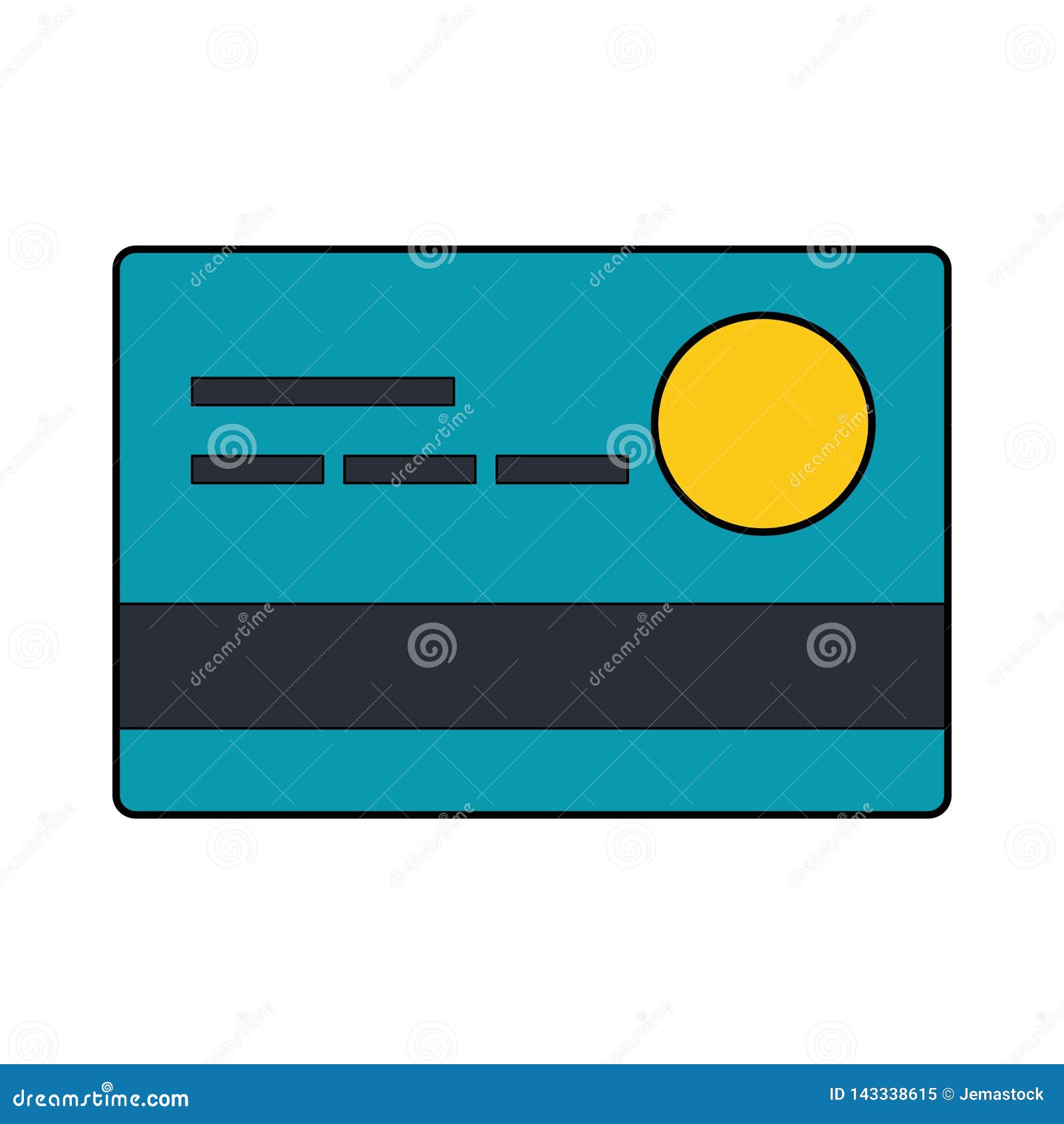 Credit card symbol stock vector. Illustration of financial - 143338615