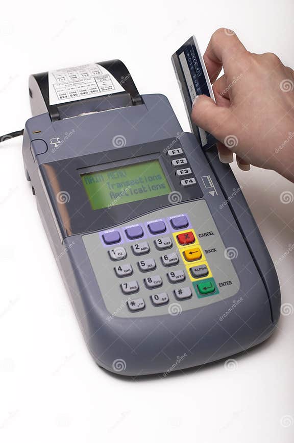Credit card terminal stock image. Image of shopping, debit - 4520993