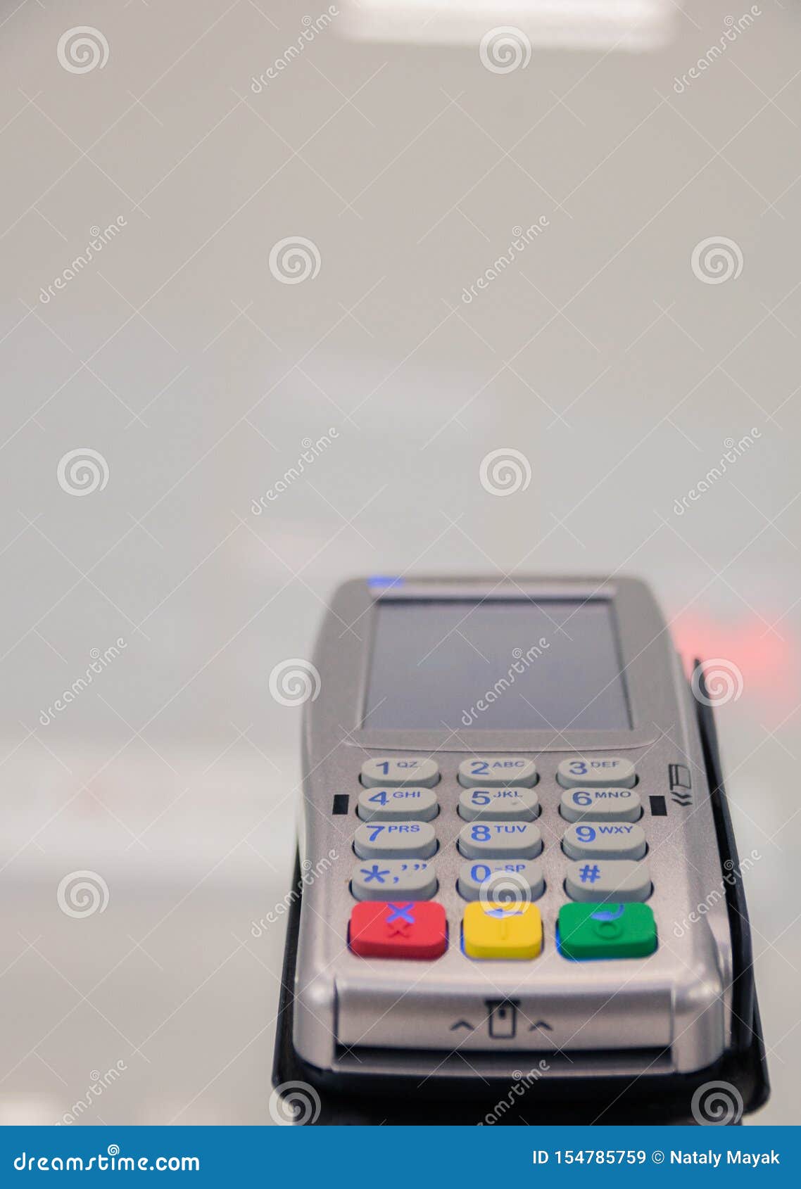 Credit Card Terminal. Close Up of Payment Device, Card Machine Stock ...