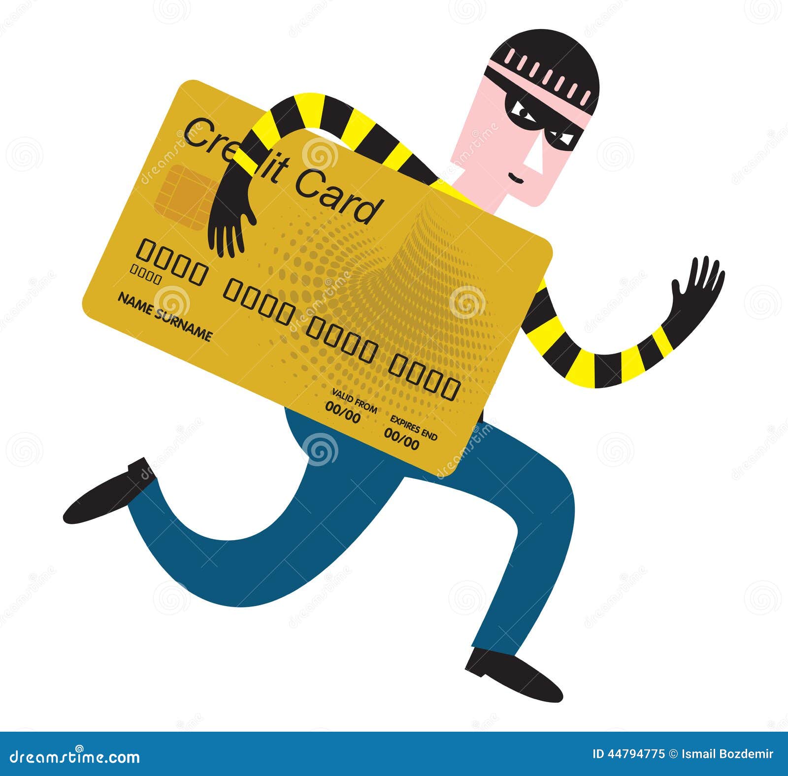Credit card thief stock illustration. Illustration of danger - 44794775