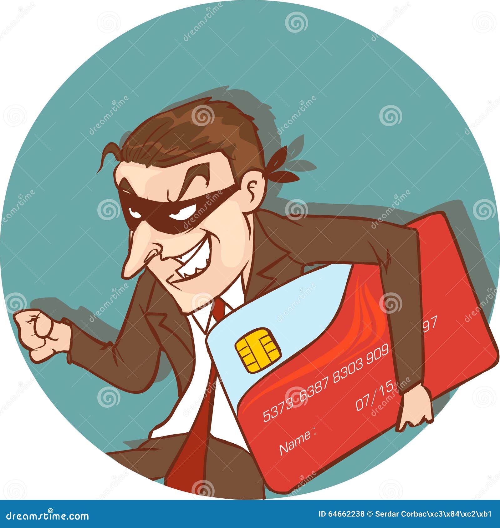 A credit card thief stock vector. Illustration of health - 64662238