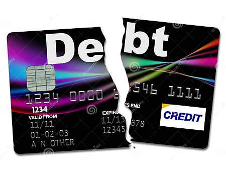 Credit Card Torn Up stock illustration. Illustration of card - 16350572