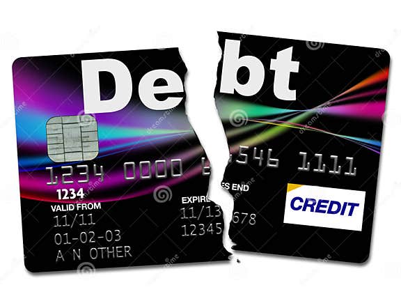 Credit Card Torn Up stock illustration. Illustration of card - 16350572