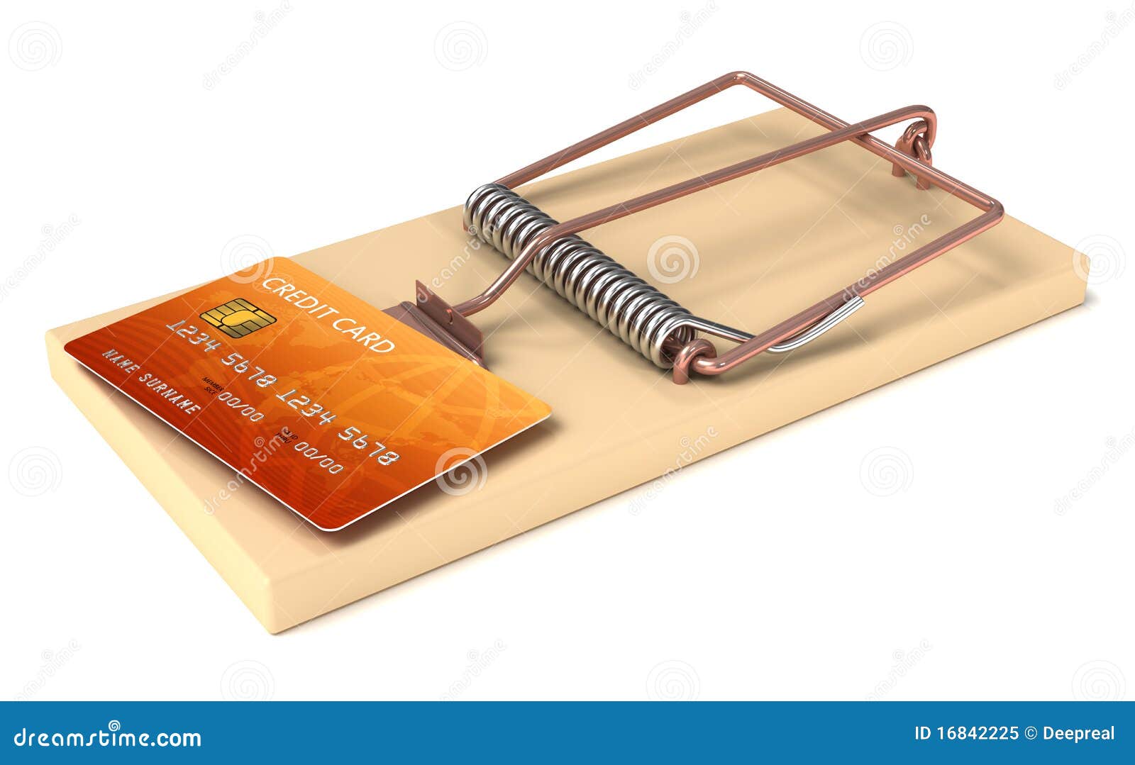 Credit card trap stock illustration. Illustration of shopping - 16842225