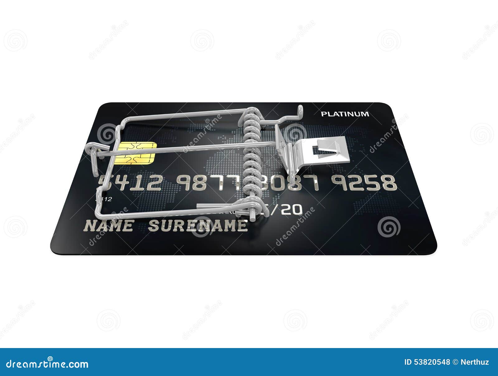Credit Card Trap stock illustration. Illustration of number - 53820548