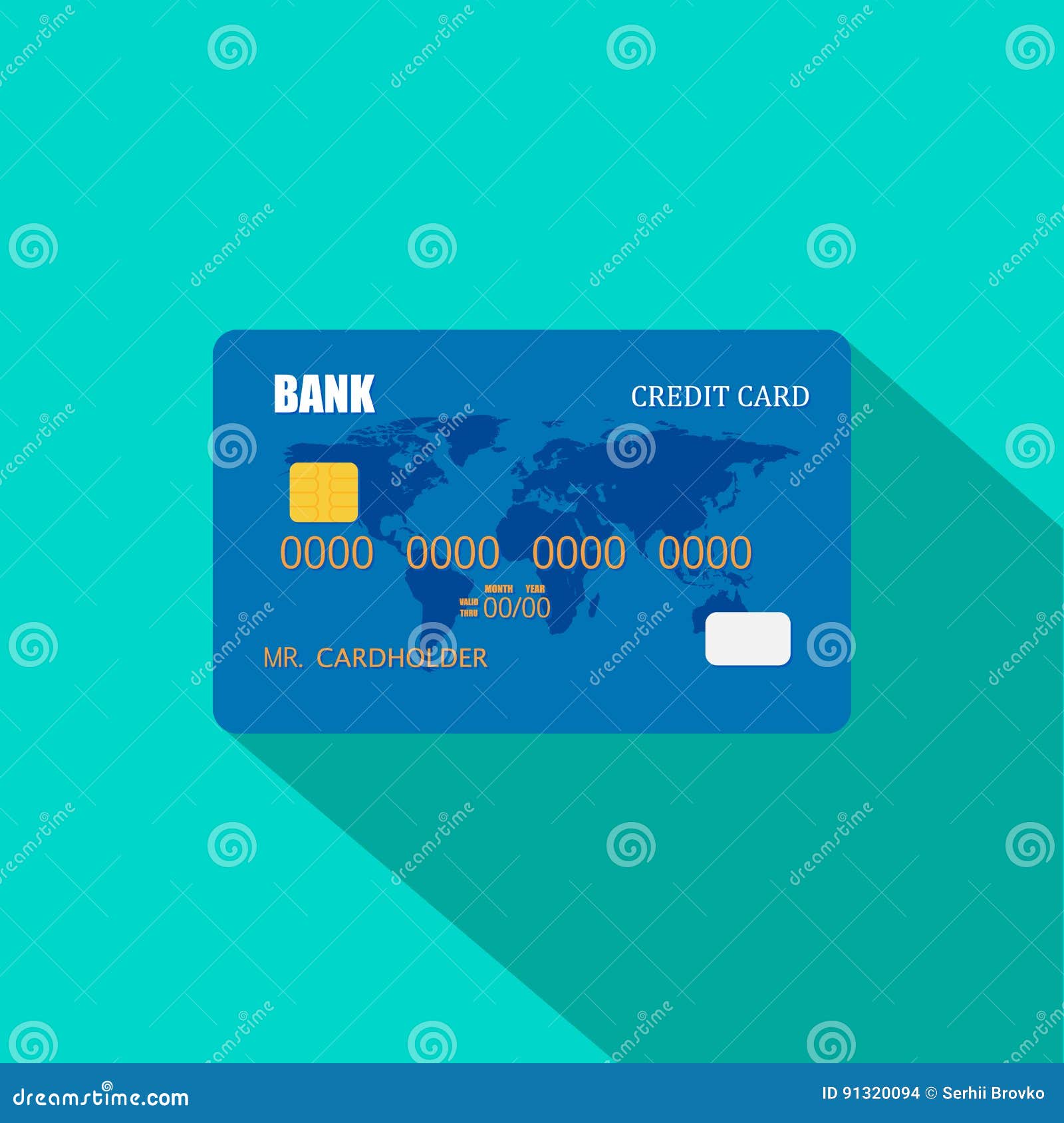 Credit card vector stock vector. Illustration of credit - 91320094