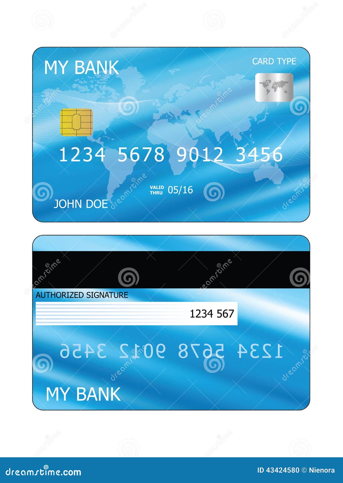 Credit card stock vector. Illustration of plastic, debit - 43424580 Credit card stock vector. Illustration of plastic, debit - 43424580
