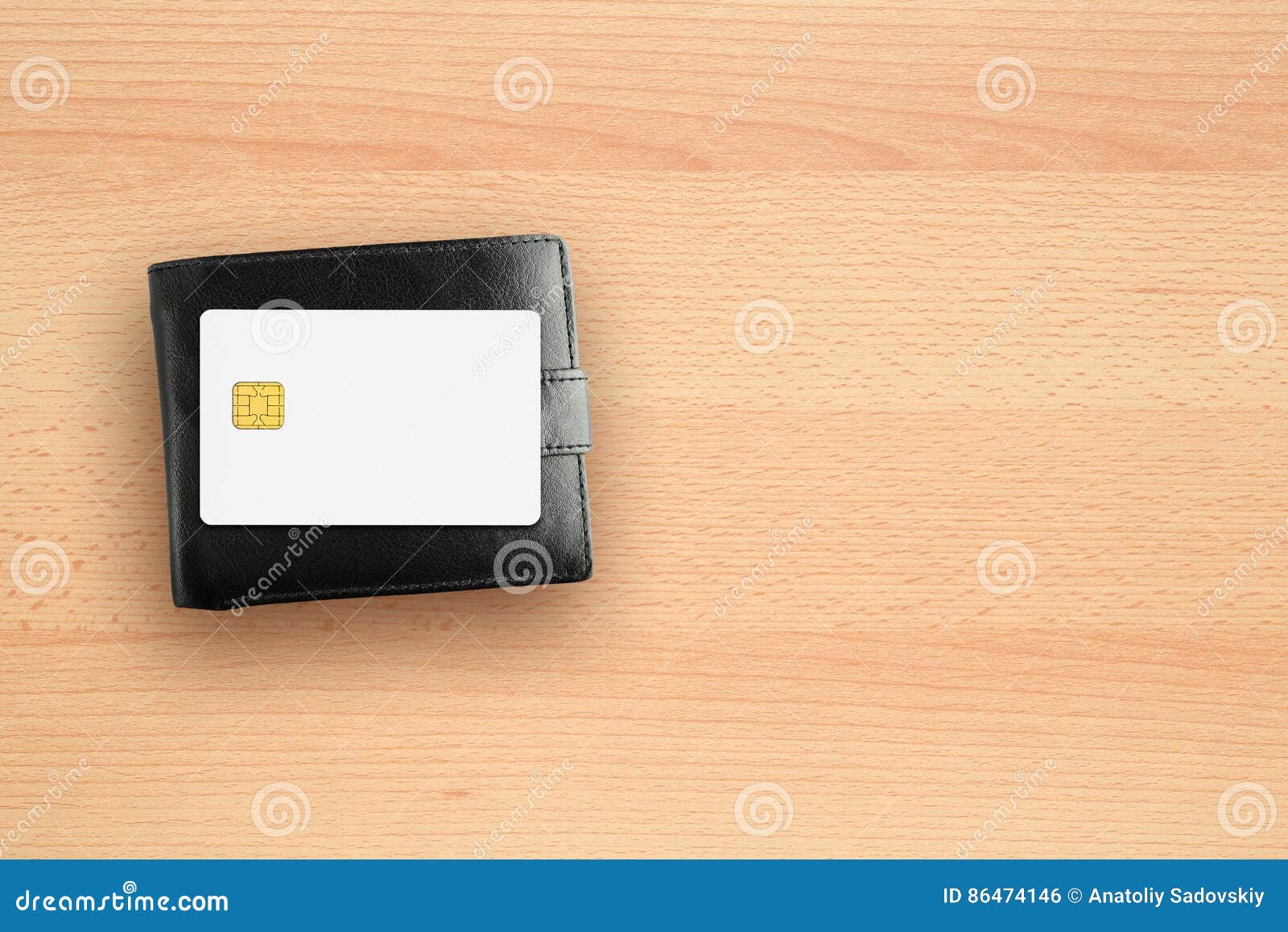 Credit Card and Wallet on Desk Stock Photo - Image of black, mockup ...