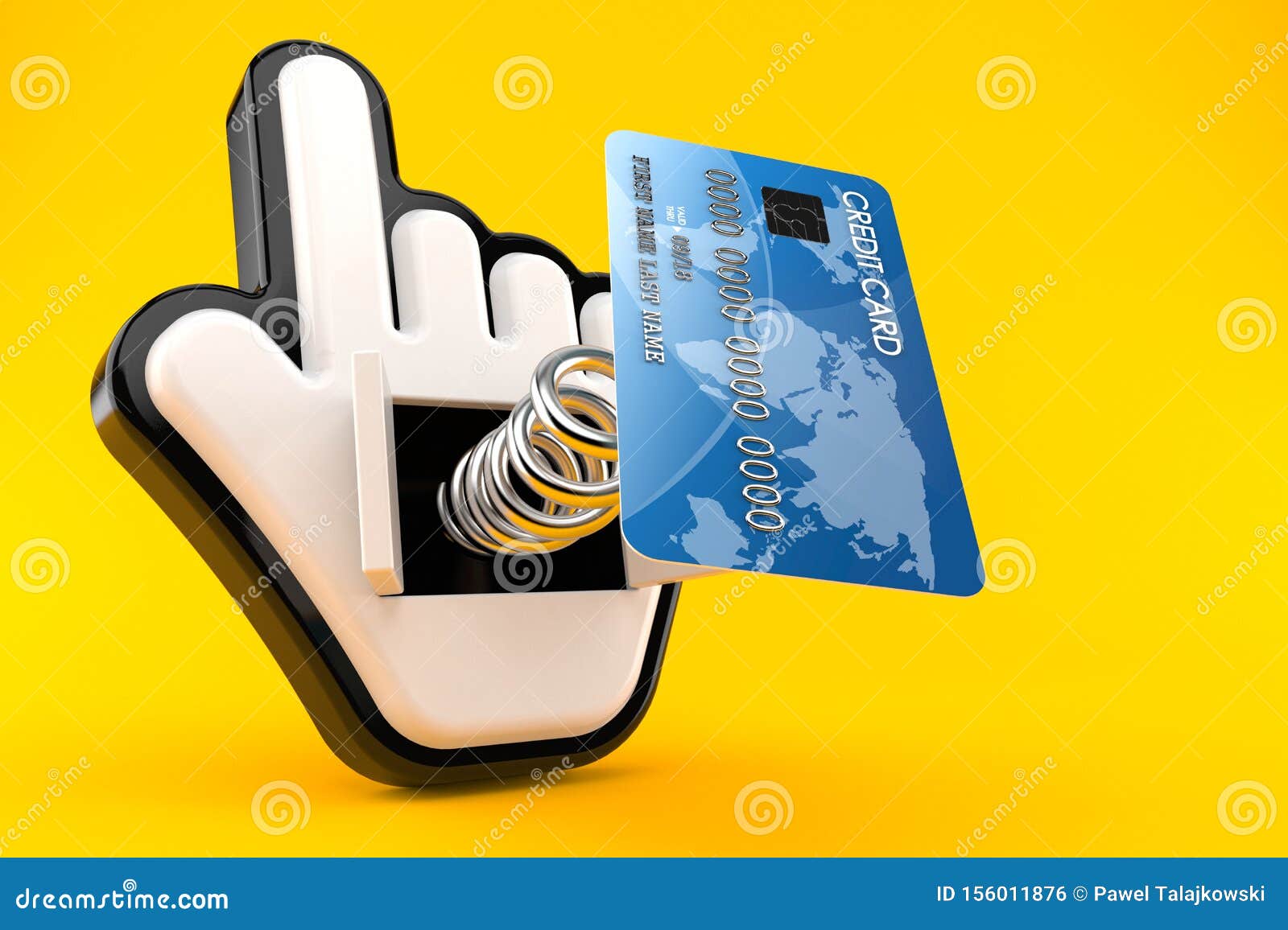 Credit Card with Web Cursor Stock Illustration - Illustration of site ...