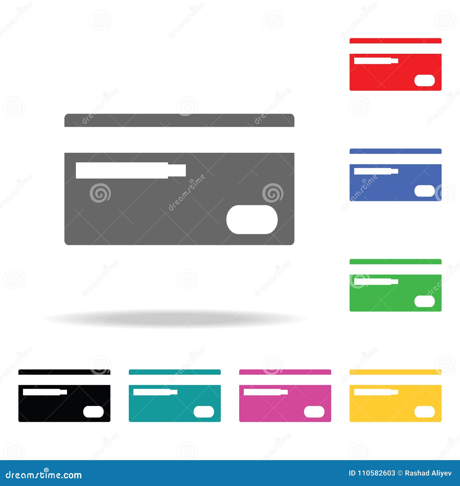 Credit Card Web Icon. Elements in Multi Colored Icons for Mobile ...