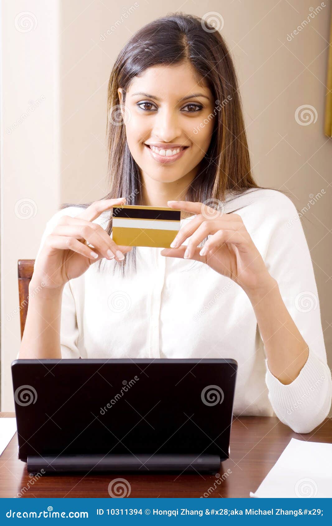 Credit card woman stock photo. Image of administration - 10311394